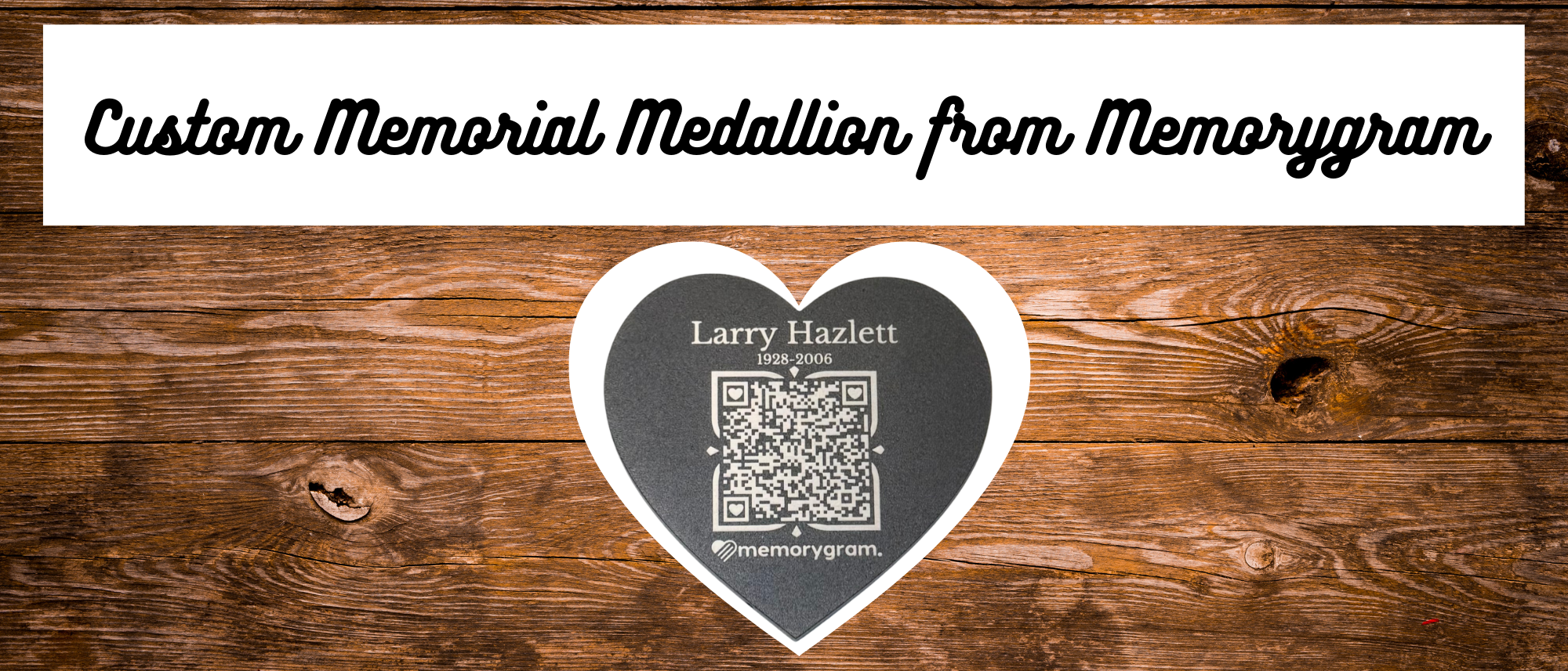 Custom Memorial Medallion with QR Code and Voice Feature by Memorygram