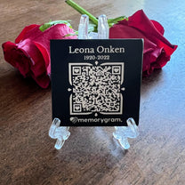 Memorygram QR Medallion: Includes Virtual Memorial & Voice Feature