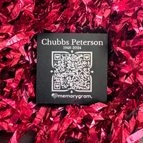 Memorygram QR Medallion: Includes Virtual Memorial & Voice Feature